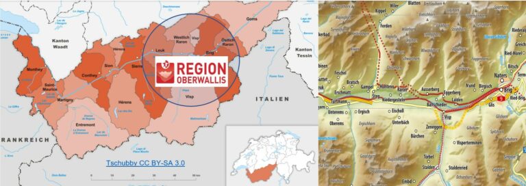 karte oberwallis – Wanderurlaub Schweiz