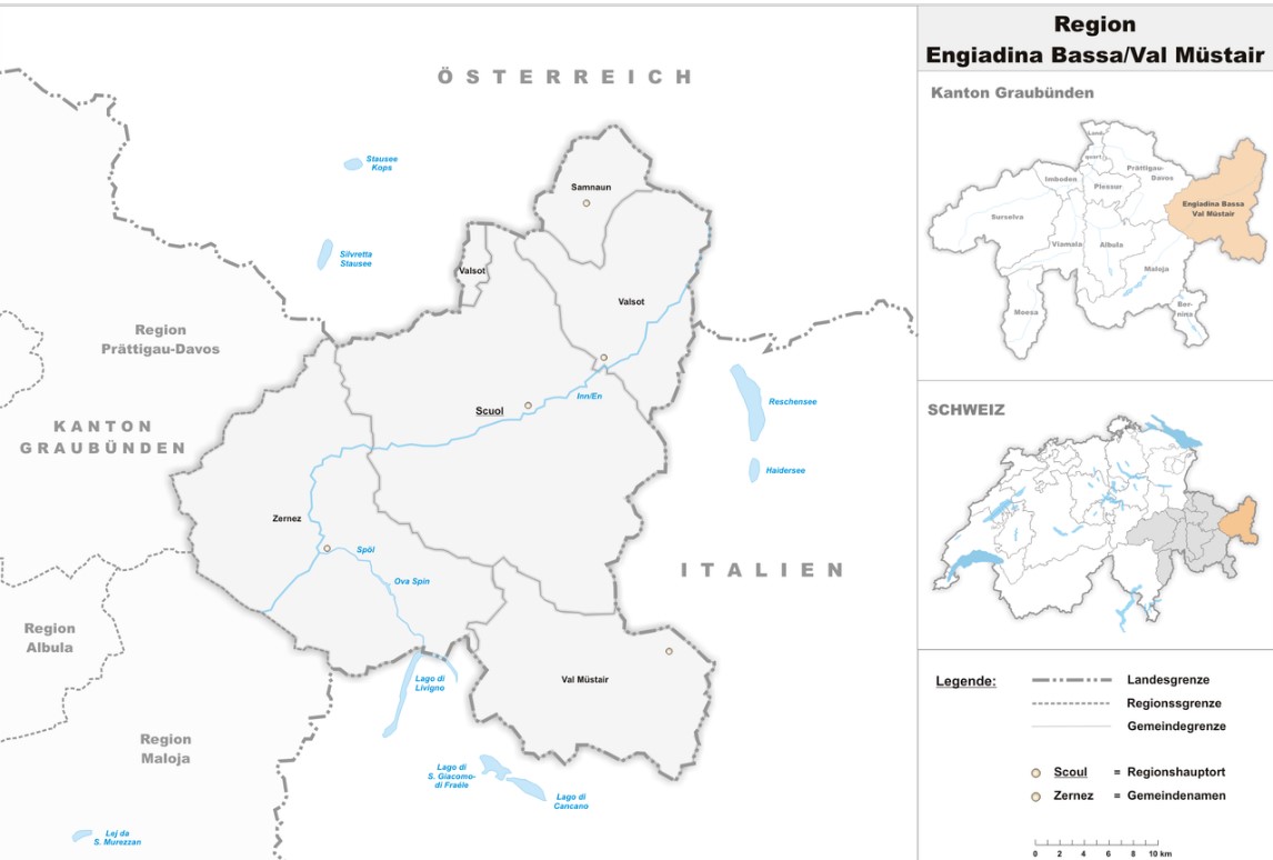 Wanderregionen Schweiz Karten - Wanderurlaub Schweiz